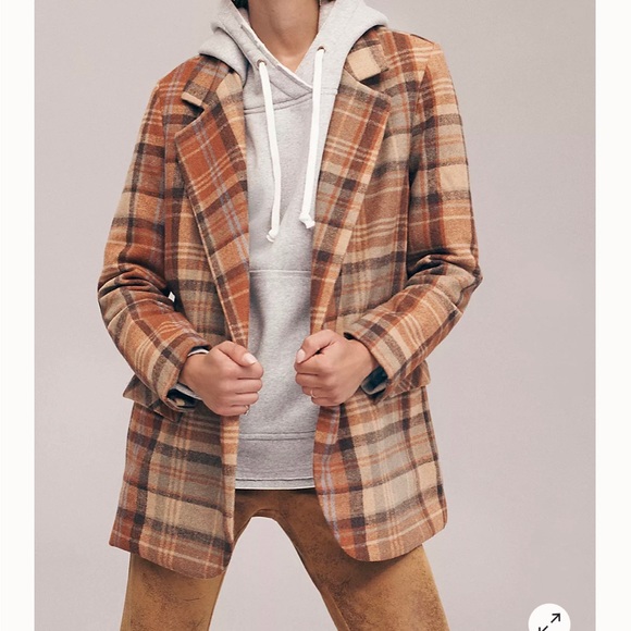 Free People | Jackets & Coats | Iso Free People Mari Plaid Blazer Xs ...